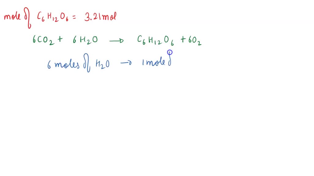 SOLVED: The reaction for producing glucose in plants, called ...