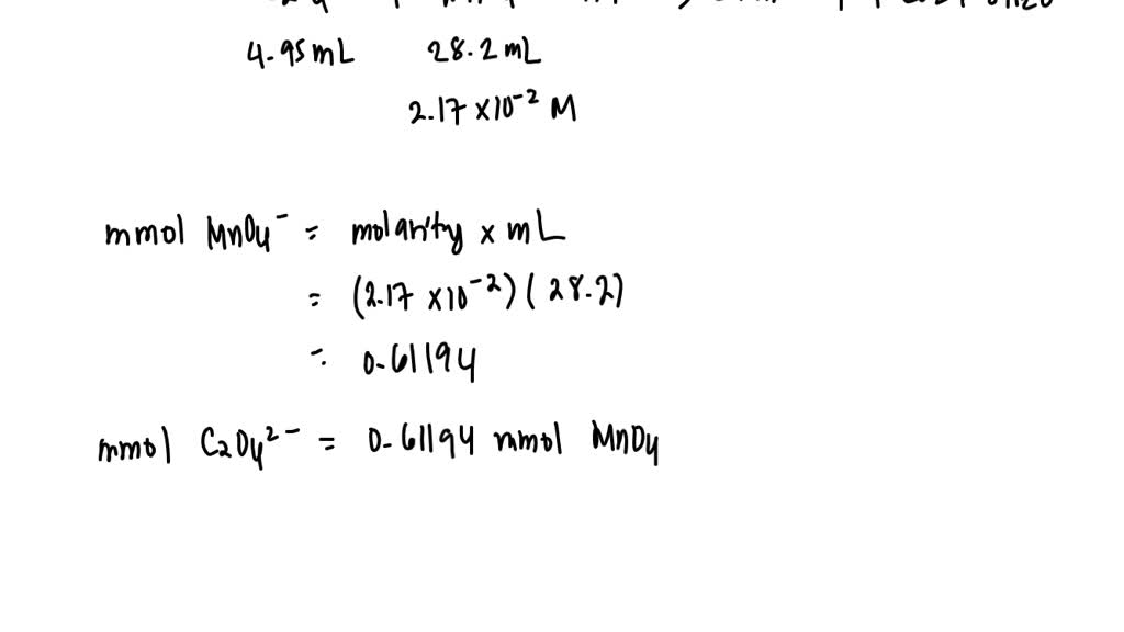 SOLVED: The titration of 4.95 mL of a saturated solution of sodium ...