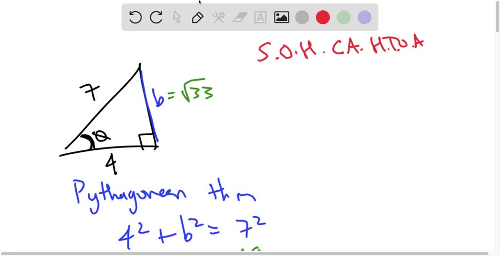 SOLVED: Find csc 0 , sin 0, and cot 0, where 0 is the angle shown In the figure. Give exact ...