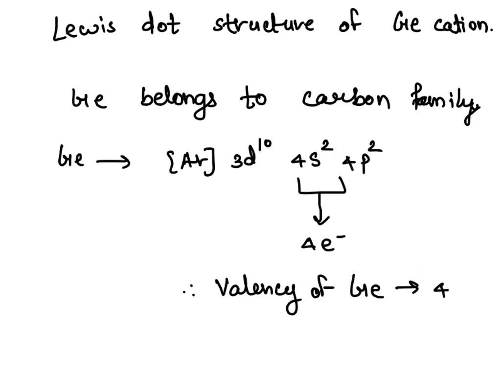 SOLVED: 2+ Draw the Lewis dot diagram for a Ge cation. Don't Know Submit