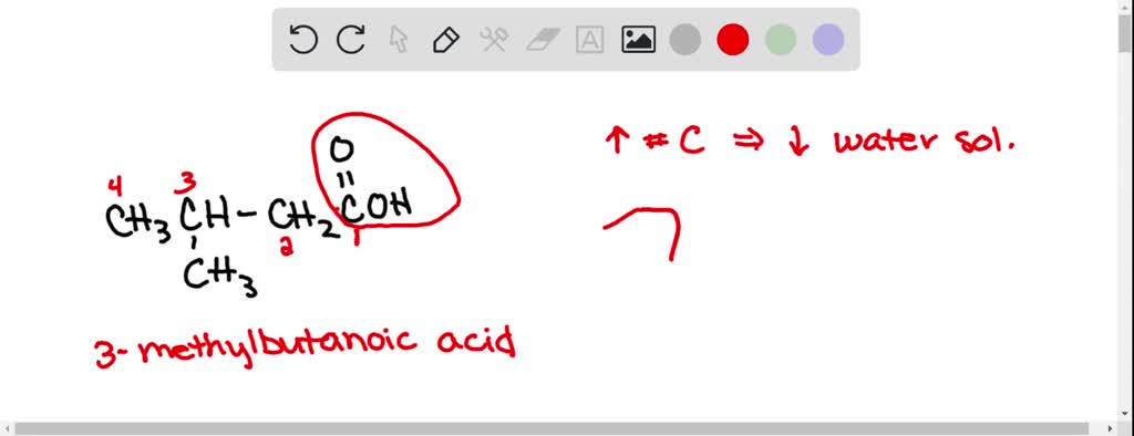 SOLVED: Give the IUPAC name of the least water-soluble compound in each ...