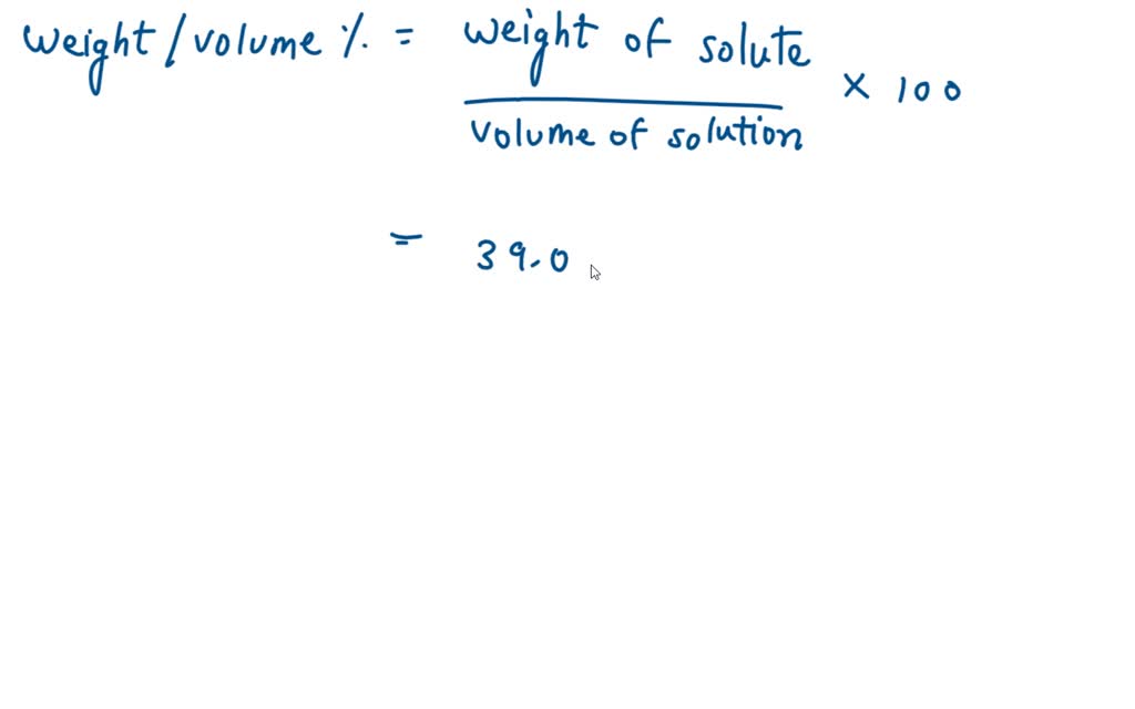 What Is The Weight/Volume Percent Concentration Of Glucose at Faith ...