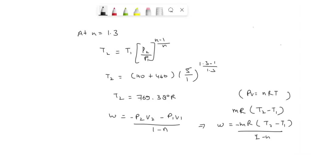 SOLVED: Air undergoes a polytropic compression in a piston-cylinder ...