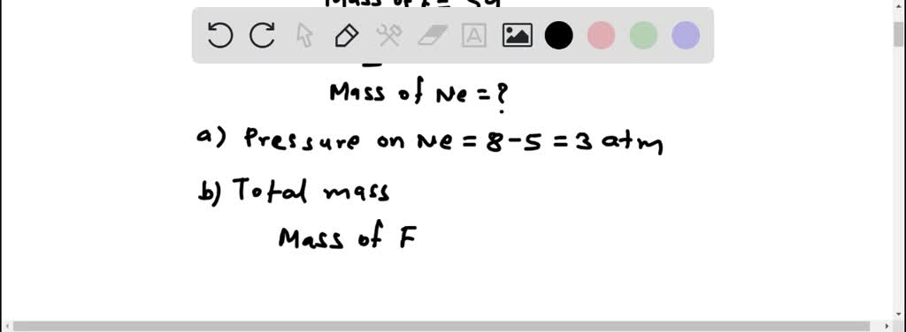 SOLVED: A container filled with fluorine gas and neon gas has a total ...