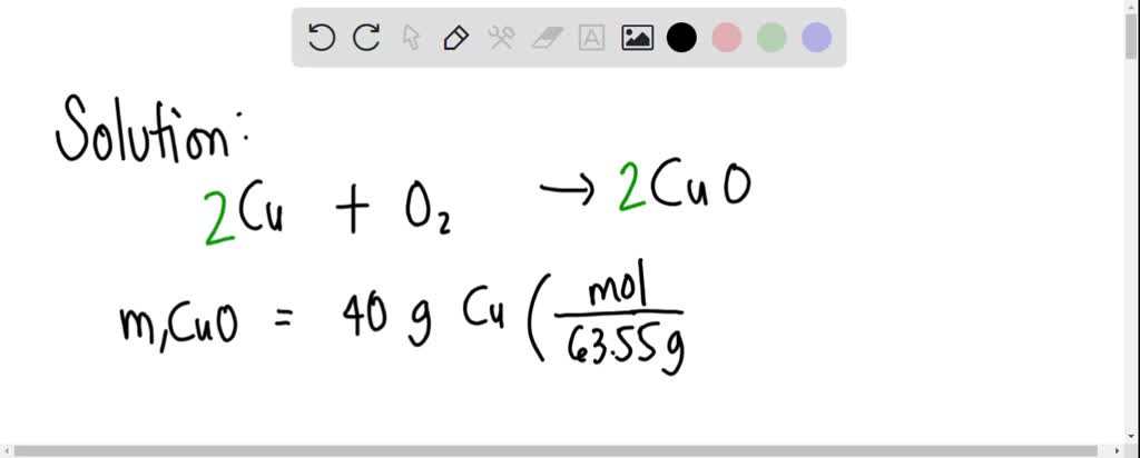 SOLVED: What mass of copper is formed when 40g copper metal reacts with ...