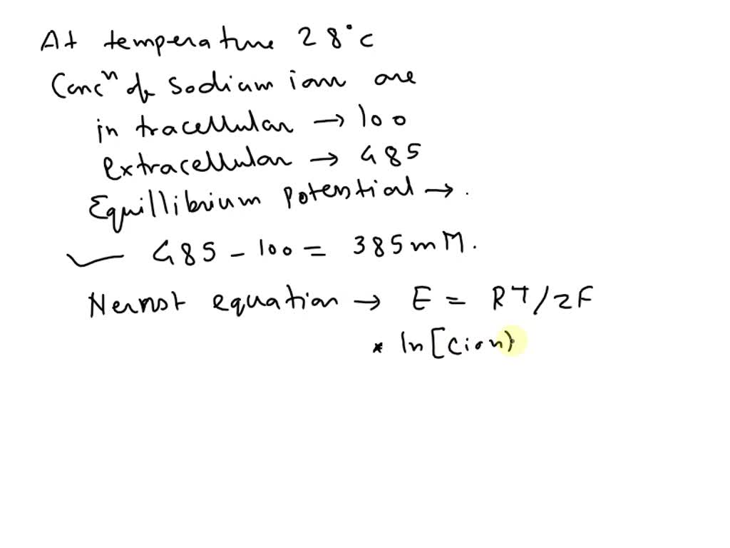 SOLVED: Only sodium may cross a membrane separating two compartments ...