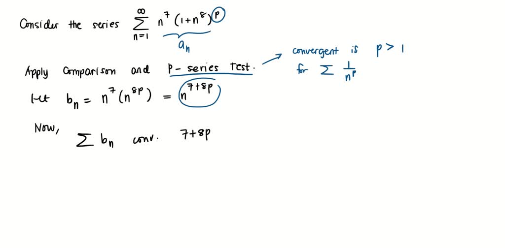 SOLVED: Find the values of p for which the series is convergent: "Gnln ...