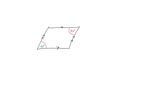One of the angles of a parallelogram is 75 degree find the...