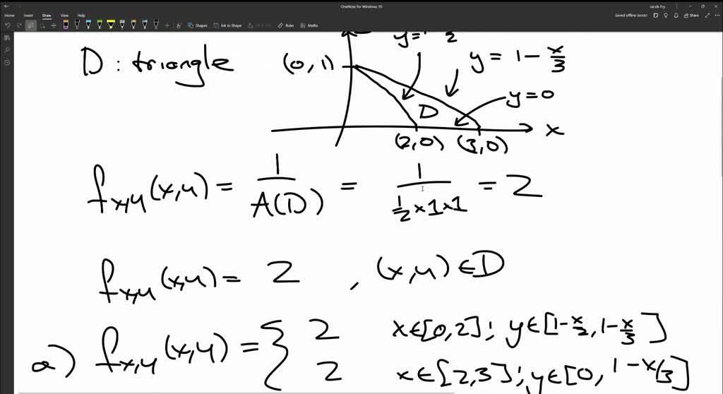 SOLVED: 18. Suppose that you choose a point uniformly at random from a triangle with vertices at ...