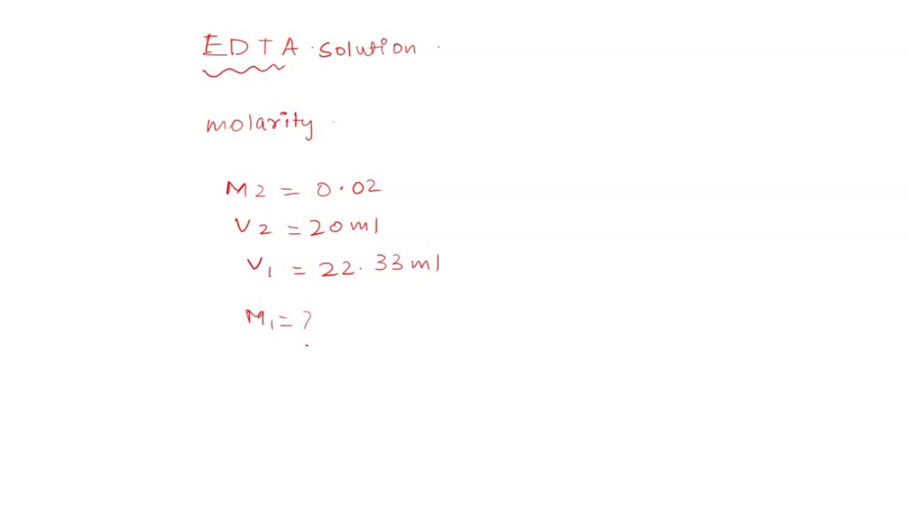 SOLVED: A titration was performed to standardize an EDTA solution. Use ...