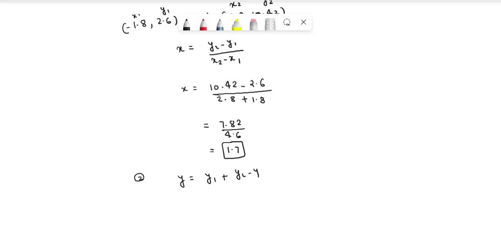 Solved The Points 1826 And 281042 Are On The Graph Of A Linear Relationship Between