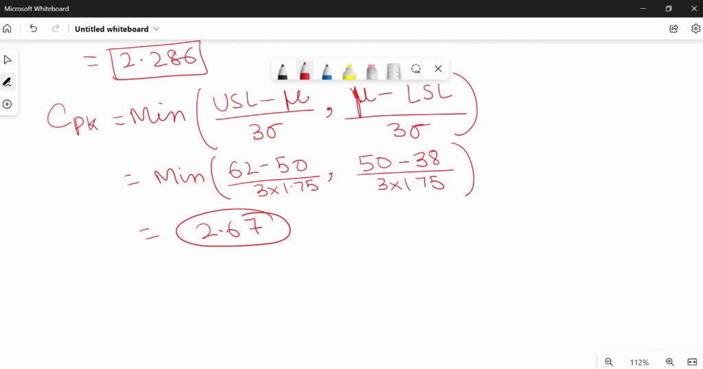 SOLVED: Suppose a stable process has upper and lower specification limits at USL = 62 and LSL ...