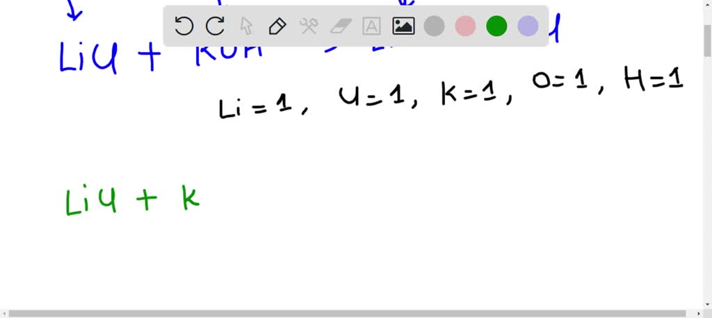 SOLVED: lithium chloride + potassium hydroxide lithium hydroxide ...