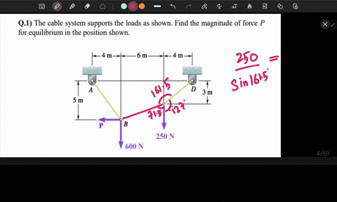 Problem 3 25 points given weightless inextensible cable...