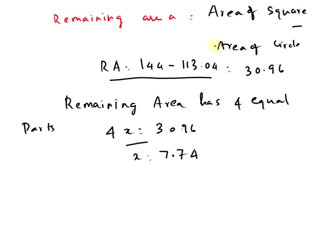 What is the area of the shaded region? A. 48m B. 60m C. 61.81m D. Not ...