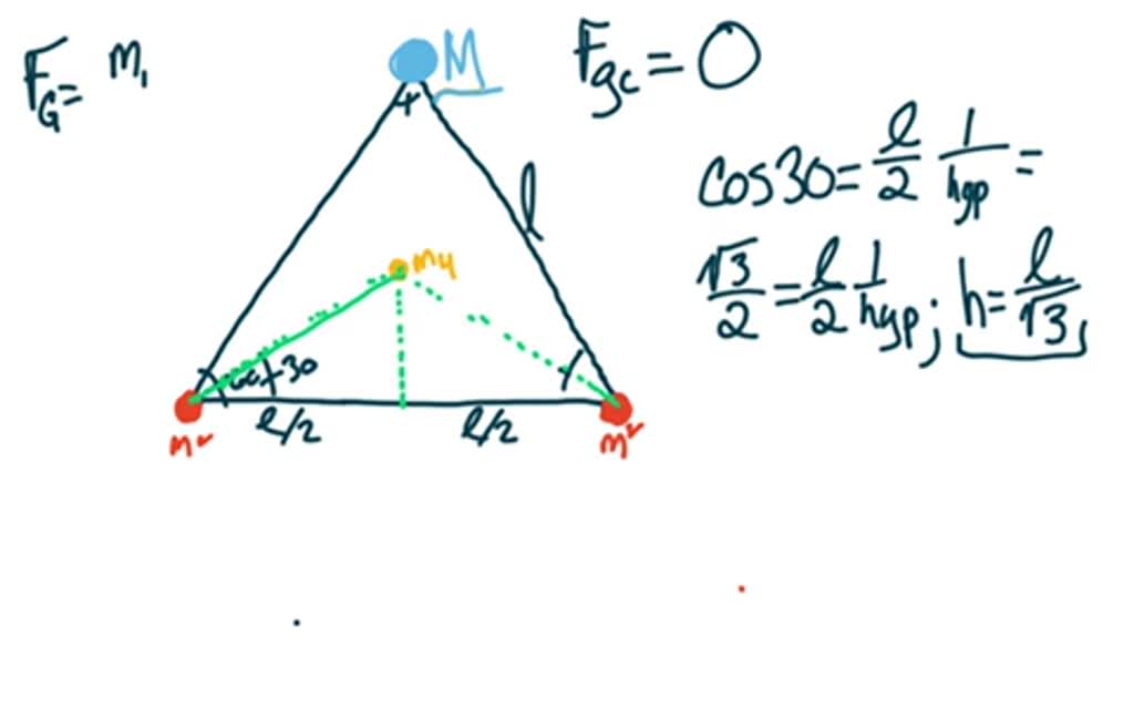 SOLVED: 811 As seen in Fig: 13-36, two spheres of mass m and a third ...