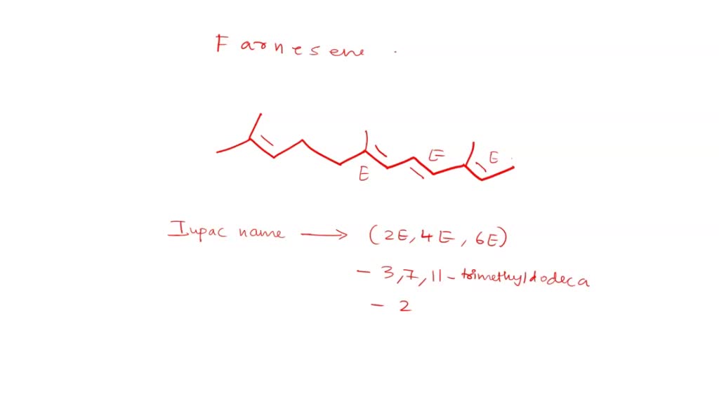 SOLVED: Farnesene Farnesene is a sesquiterpene. How many different ...