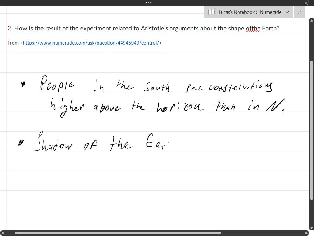 SOLVED: 2. How is the result of the experiment related to Aristotle's ...