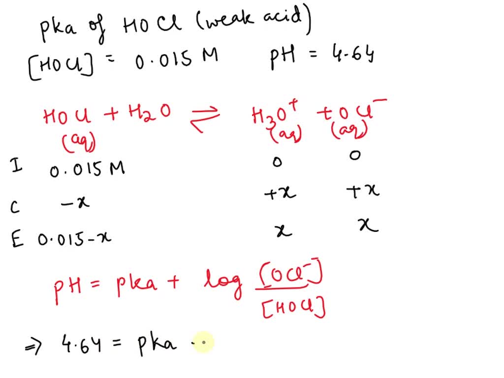 SOLVED: A chemist titrates of a hypochlorous acid solution with ...