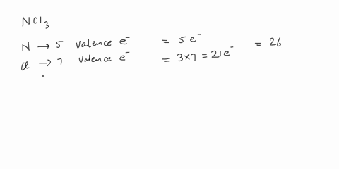 Part 2 frq 945 write the lewis structure for ncl3 using the...
