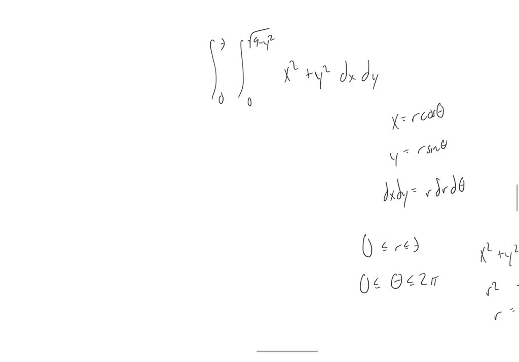 SOLVED: Change the Cartesian integral to an equivalent polar integral ...