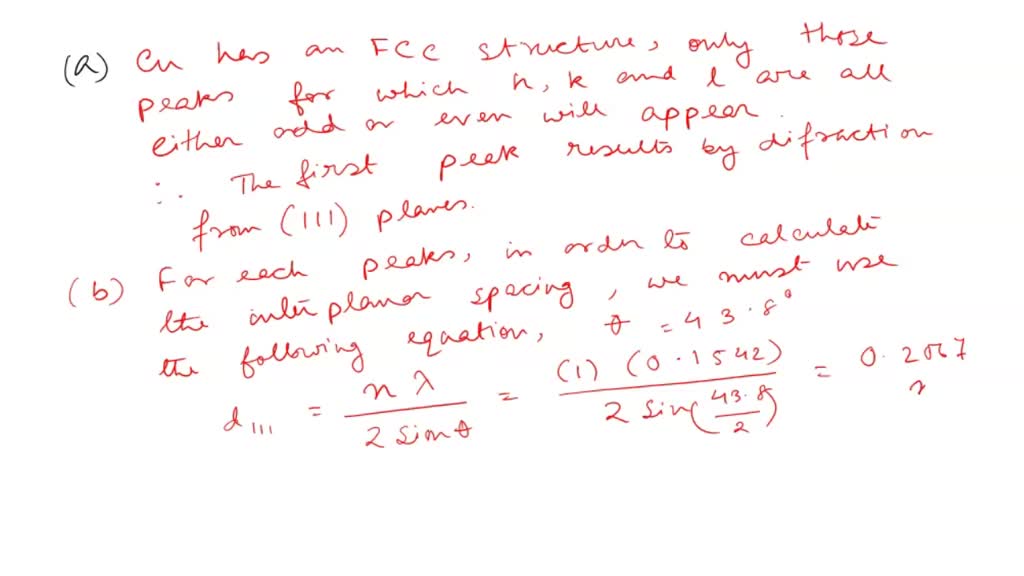 SOLVED: 3.66 Figure 3.25 shows the first four peaks of the x-ray ...