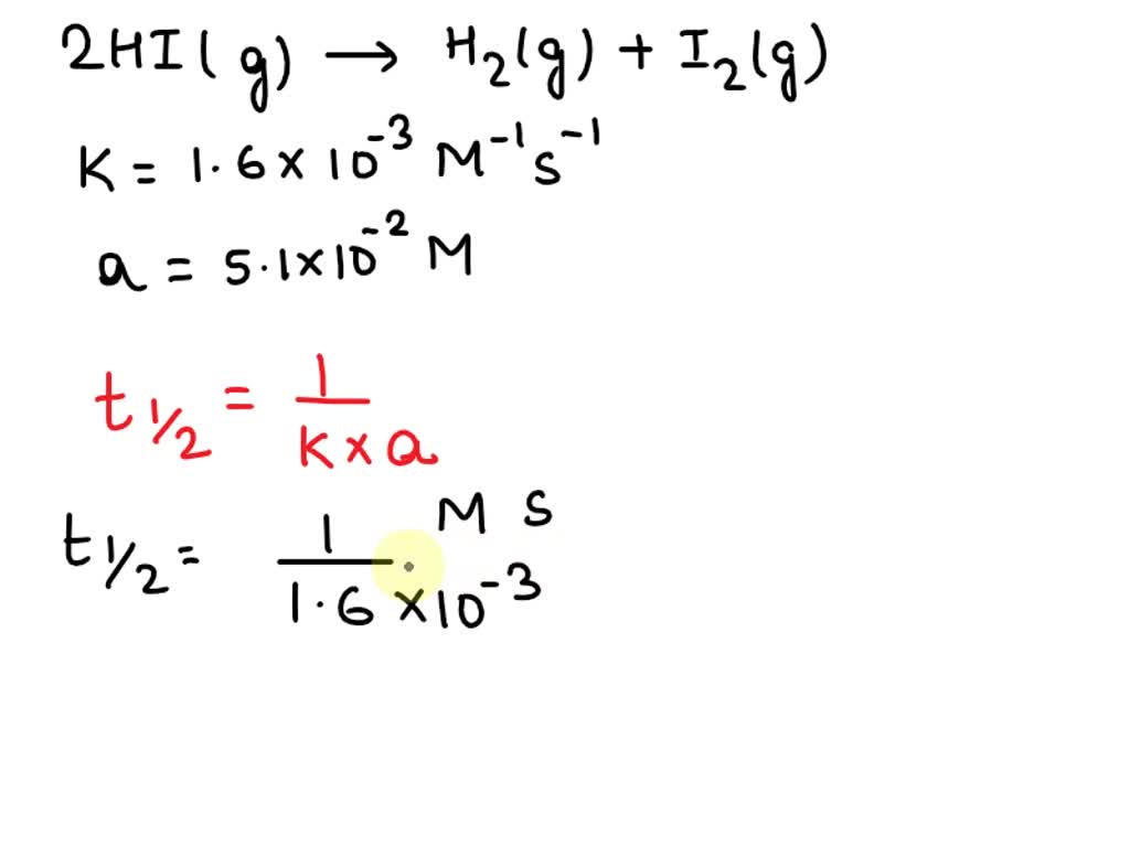 SOLVED: Hydrogen iodide decomposed according to the equation shown ...
