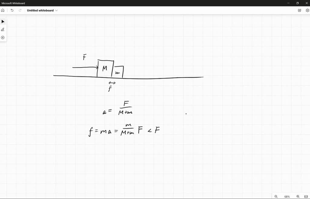 SOLVED: Two blocks with masses m and m are pushed along a horizontal frictionless surface by a ...