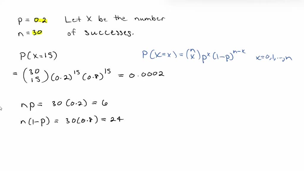 SOLVED: Compute P(X) using the binomial probability formula. Then ...