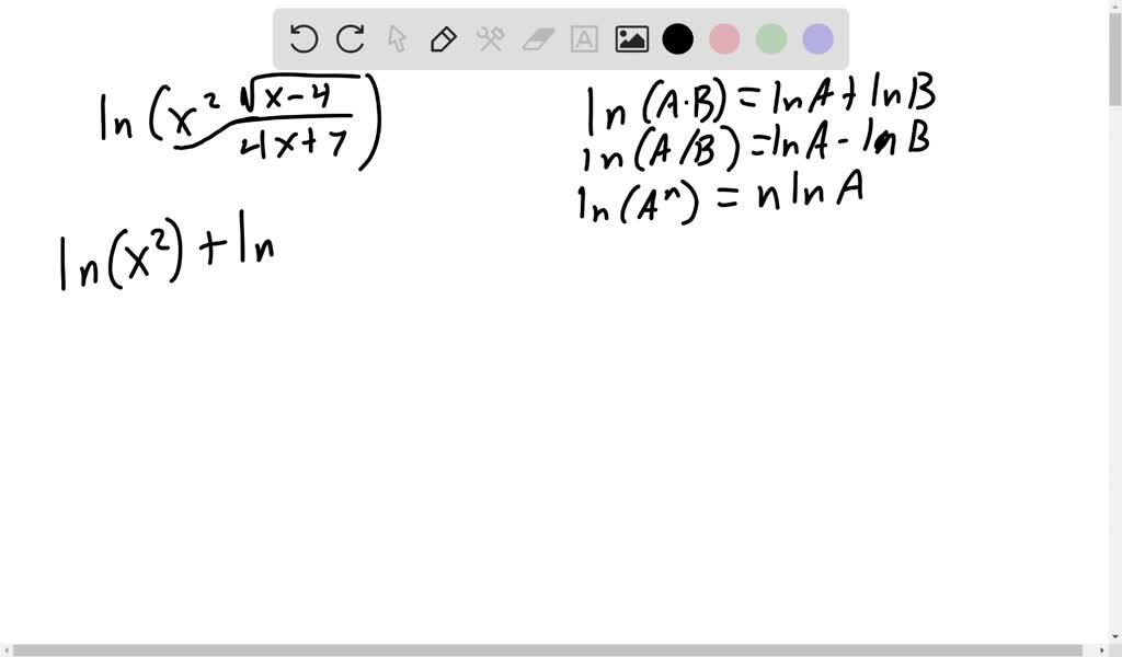 Solved Using The Laws Of Logarithms Write The Expressions Below Using Sums Andor Differences 4402
