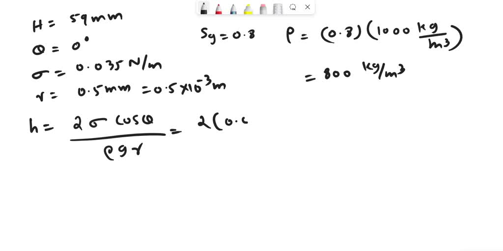 SOLVED: Kerosene is placed inside a glass capillary tube having a ...