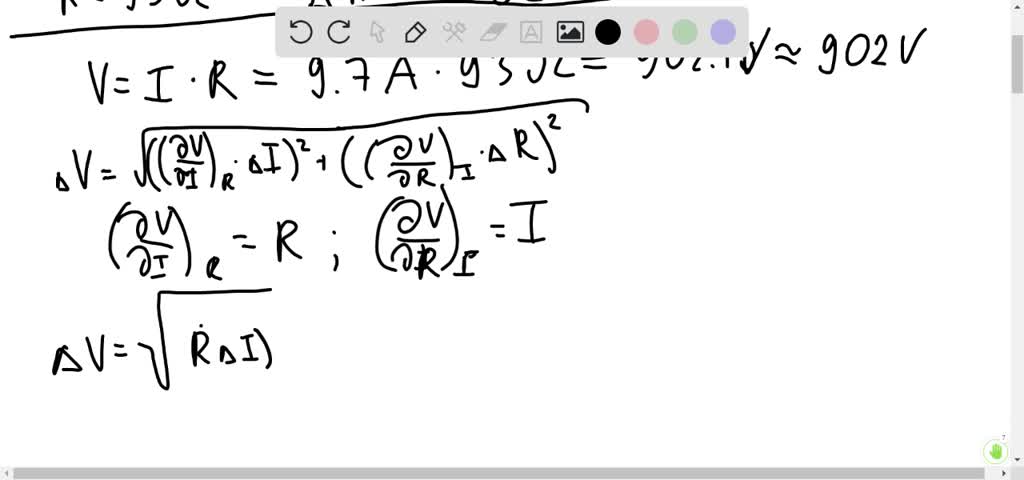SOLVED: Find the uncertainty in a calculated electrical potential ...