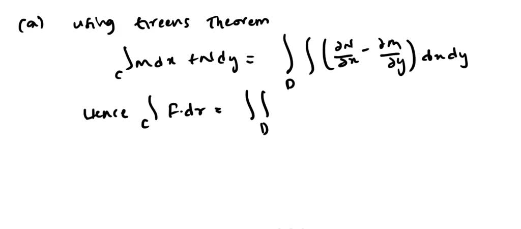 SOLVED: Line Integrals Green's Theorem (a) Use Green'Theorem to find ...