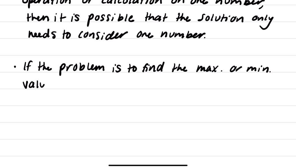 This solution seems to only deal with one number without considering ...