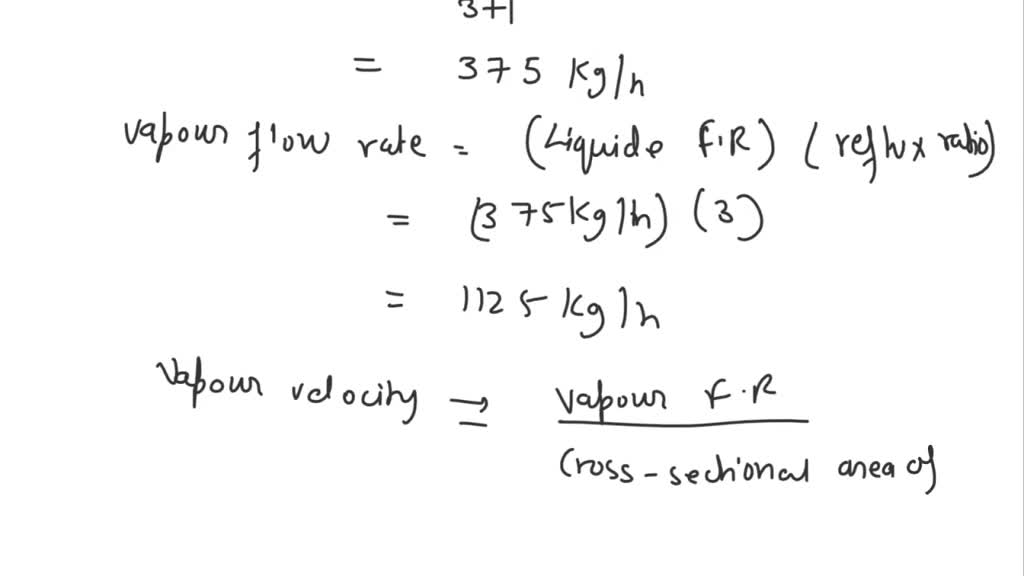 SOLVED: A distillation column is fed by two feed streams containing ...