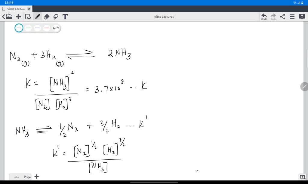SOLVED: Consider the chemical equation and equilibrium constant for the ...