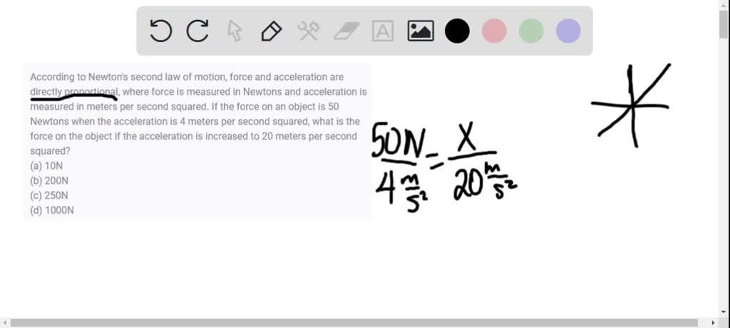 SOLVED: According to Newton's second law of motion, force and ...
