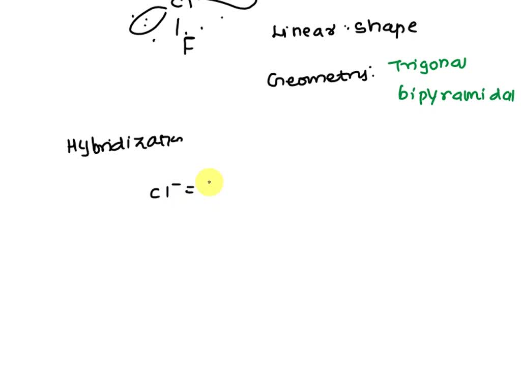 SOLVED: F2Cl- is linear, but the ion F2Cl+ is bent. Describe ...
