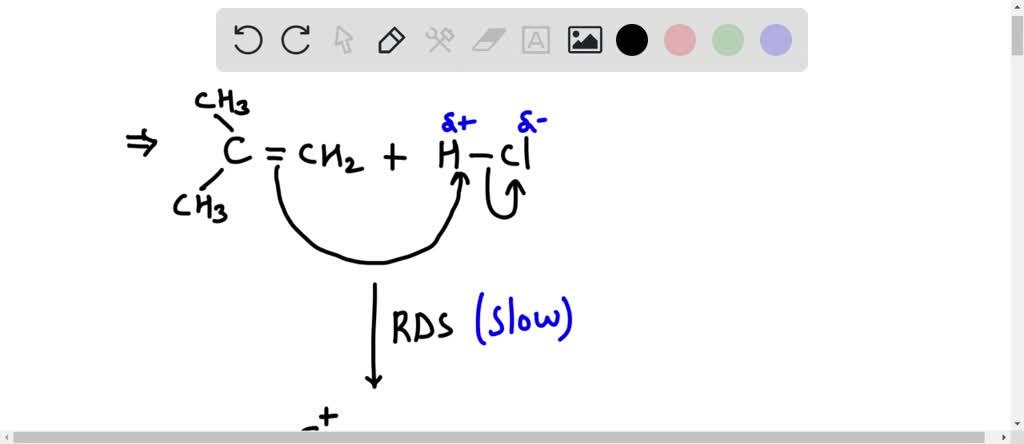 SOLVED: EXERCISE: Writing Reaction Mechanisms - Electrophilic Addition to Alkenes Electron pairs ...
