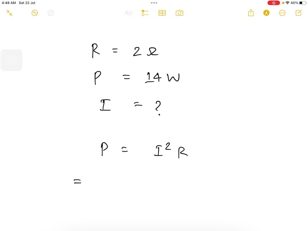 SOLVED: the power in an electrical circuit is given by the equation P=i^2R, where I is the ...