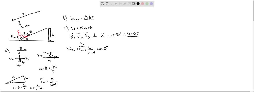 SOLVED: Starting from rest block of mass m is pushed up frictionless ...