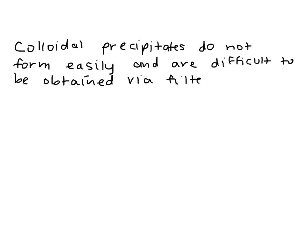 SOLVED: Explain the difference between (a) A colloidal and a ...