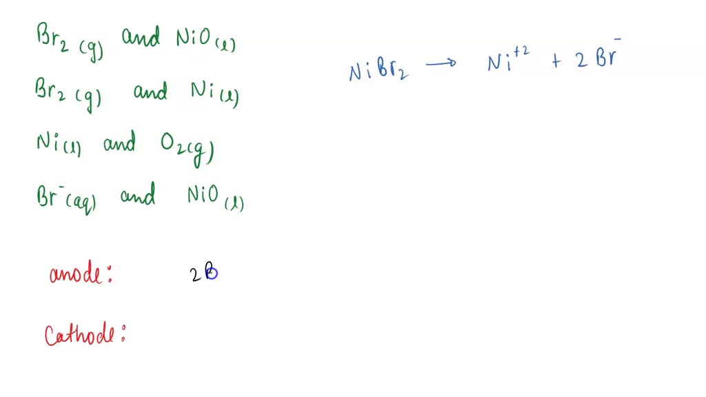 SOLVED: Nickel (Ni) is produced by electrolysis of molten nickel (II ...