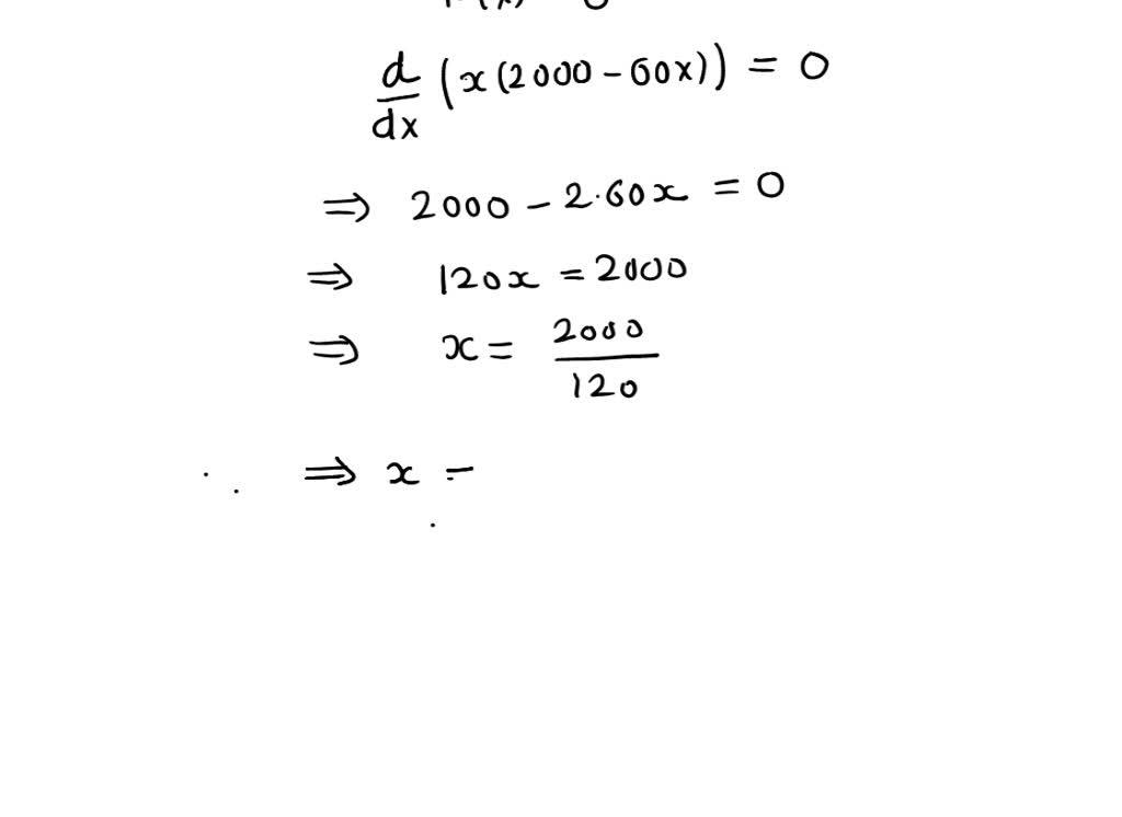 SOLVED: A company manufactures and sells 𝑥 unit of laptop bags per week ...