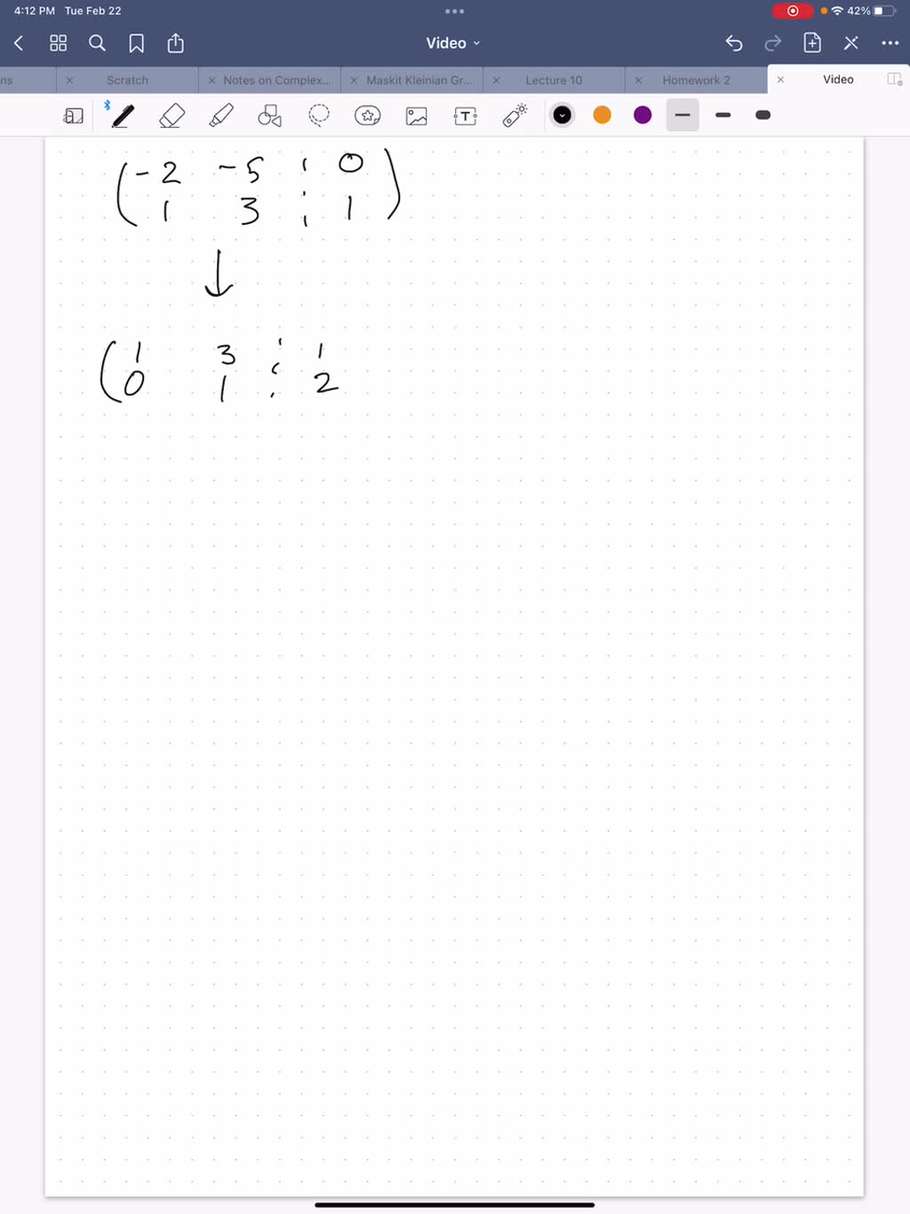 Solved Consider The Following Linear System Of Equations Complete The Solution Using Gauss