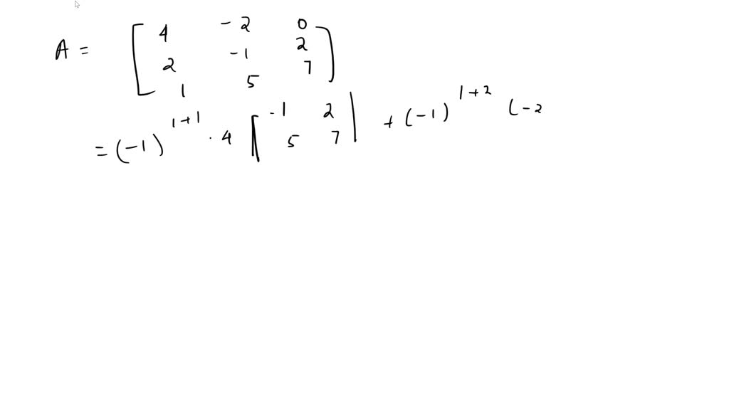 SOLVED: [6] 2. Use Laplace expansion to find the determinant of each of the following matrices.