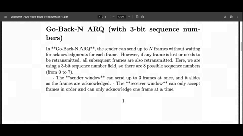 Draw the sender and receiver windows for a system using...