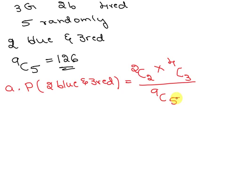 SOLVED: An urn contains 3 green balls, 2 blue balls, and 4 red balls ...