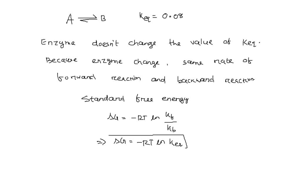 SOLVED: The equilibrium constant for the interconversion of A and B is ...