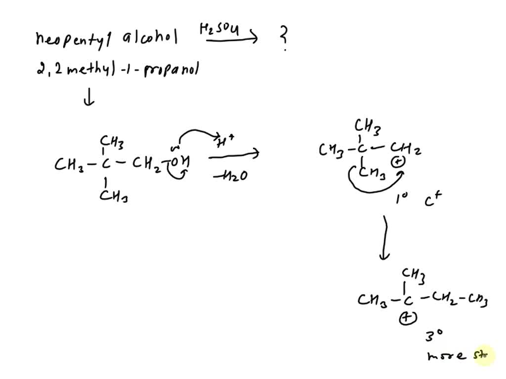 SOLVED: Problem 7.19: The treatment of 2,2-dimethyl-1-propanol (neopentyl alcohol) with sulfuric ...